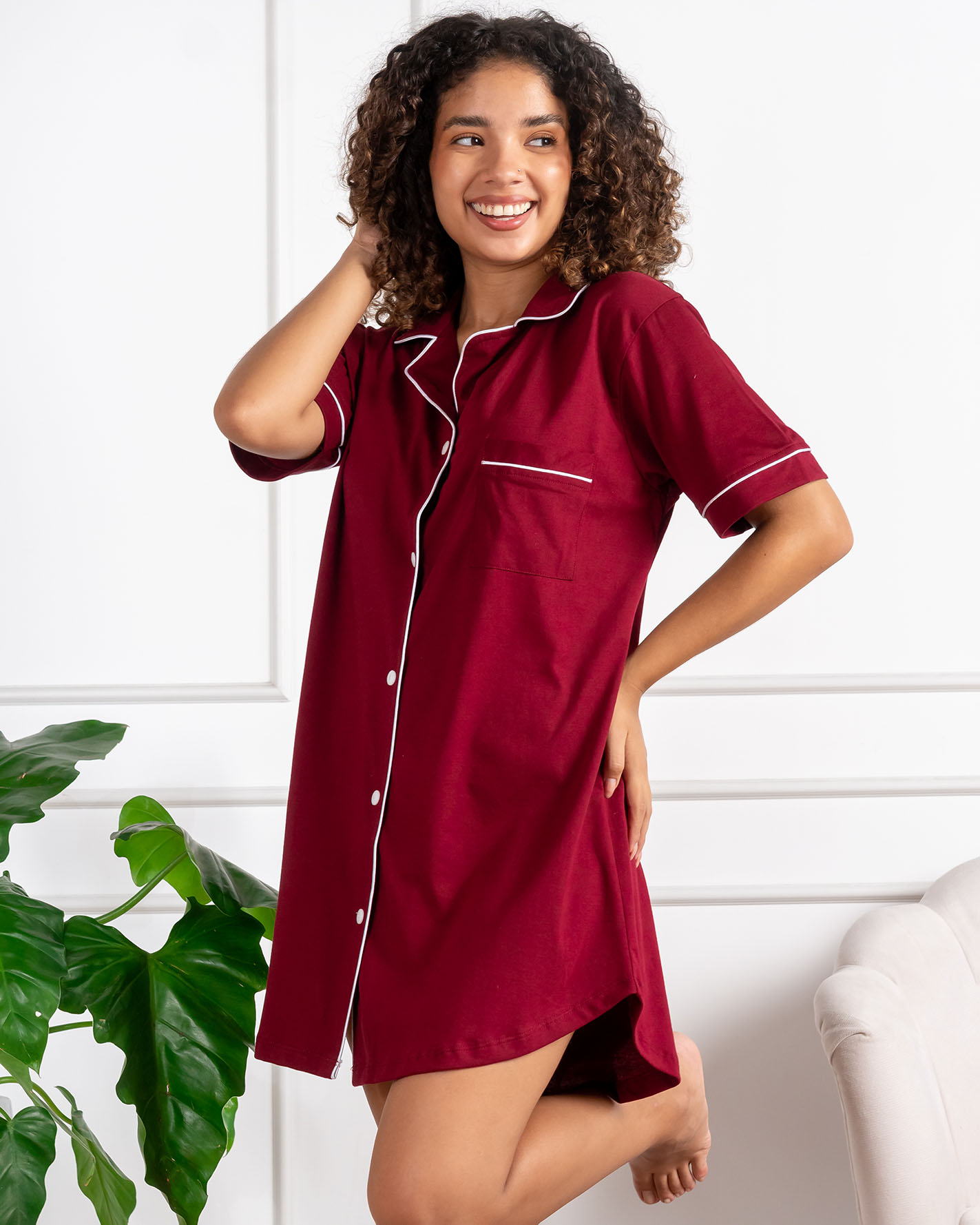 Camisón de dama con botones - Barcal