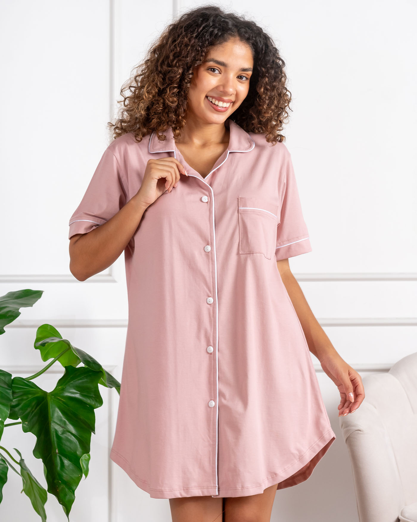 Camisón de dama con botones - Barcal
